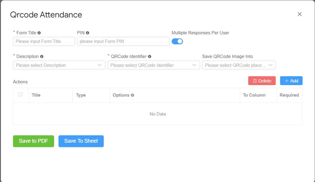 QR Code Attendance tracking